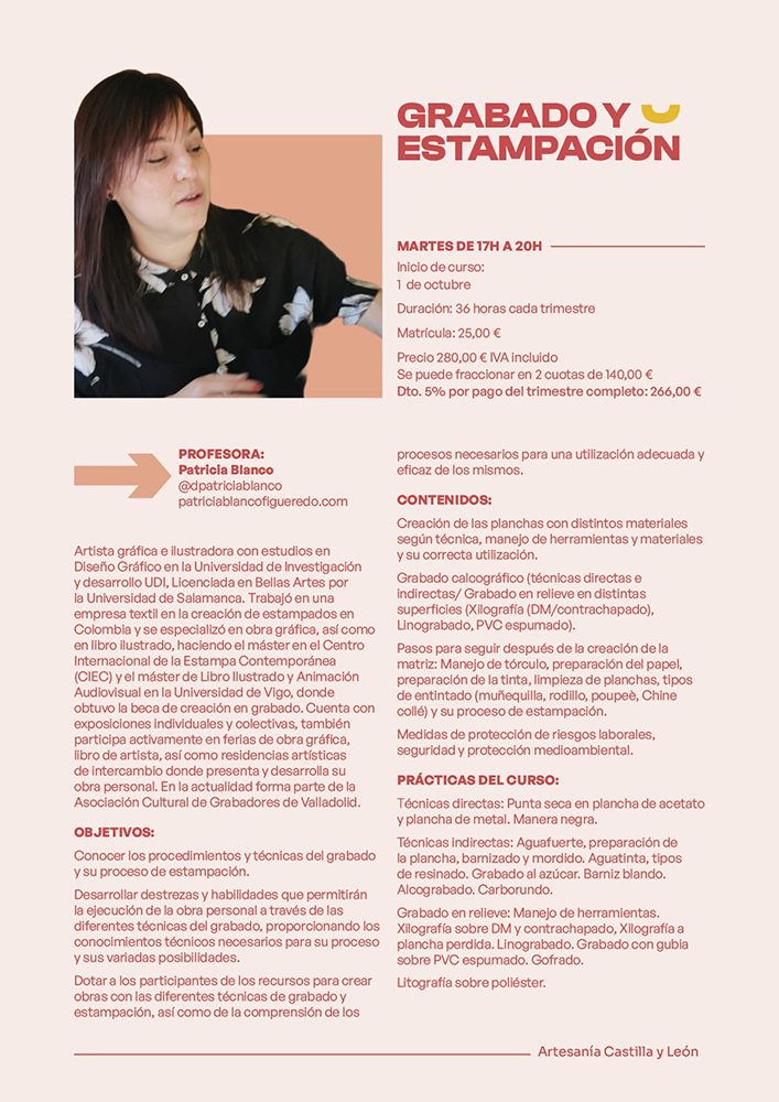 Curso de artesanía: grabado y estampación - FOACAL. Artesanía Castilla ...