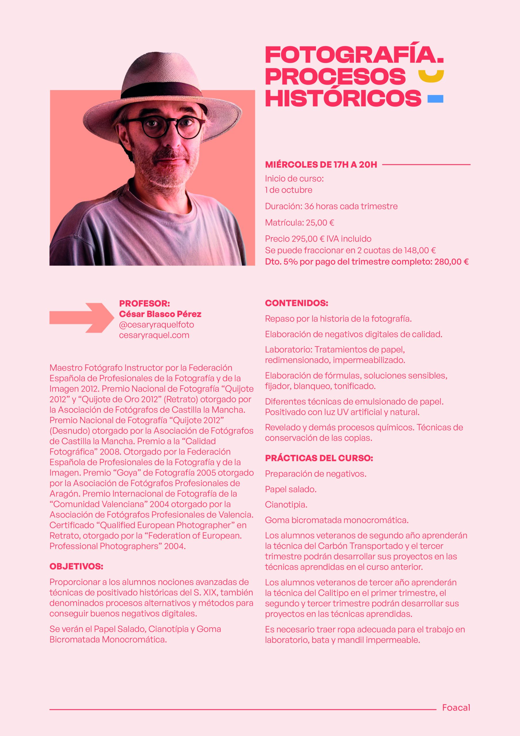 Curso de artesanía. Fotografía: procesos históricos - FOACAL. Artesanía ...