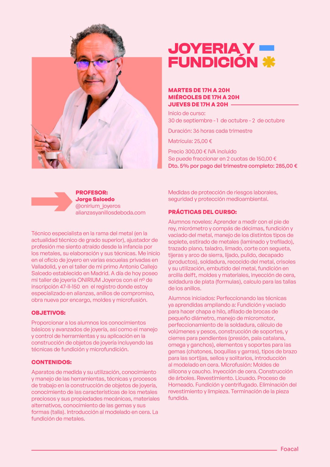 Joyería y fundición - FOACAL. Artesanía Castilla y León